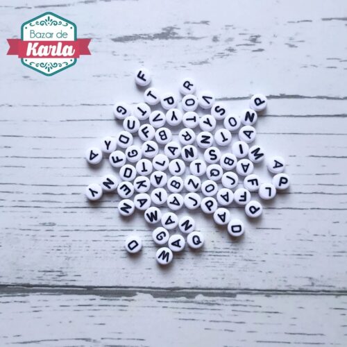 Letras redondas blancas (Surtidas) - Bazar de Karla