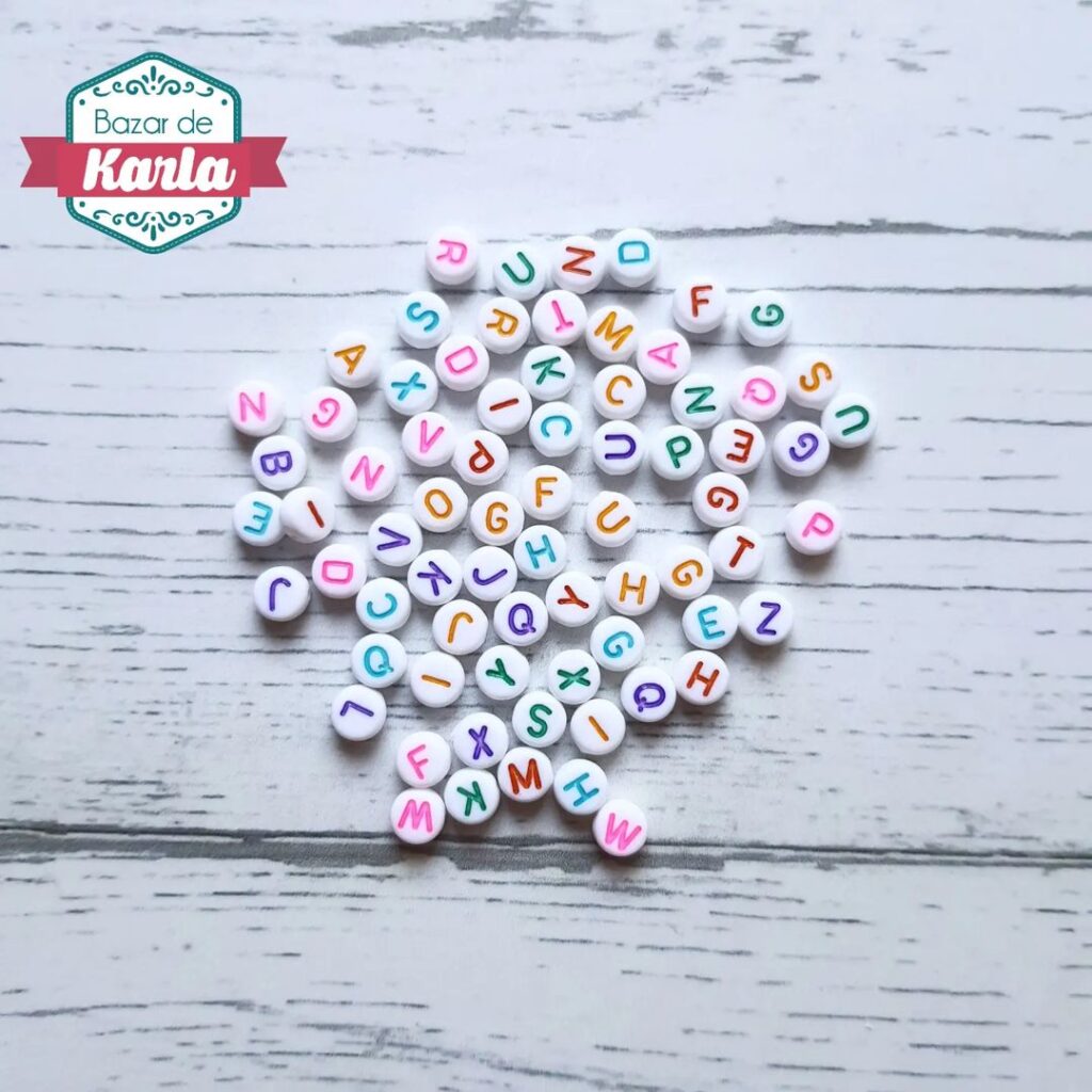Letras redondas fondo blanco (Surtidas) - Bazar de Karla